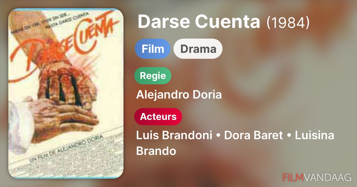 Darse Cuenta (film, 1984) - FilmVandaag.nl