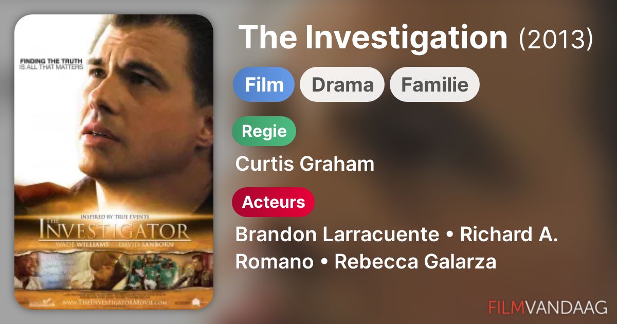 The Investigation (film, 2013) - FilmVandaag.nl
