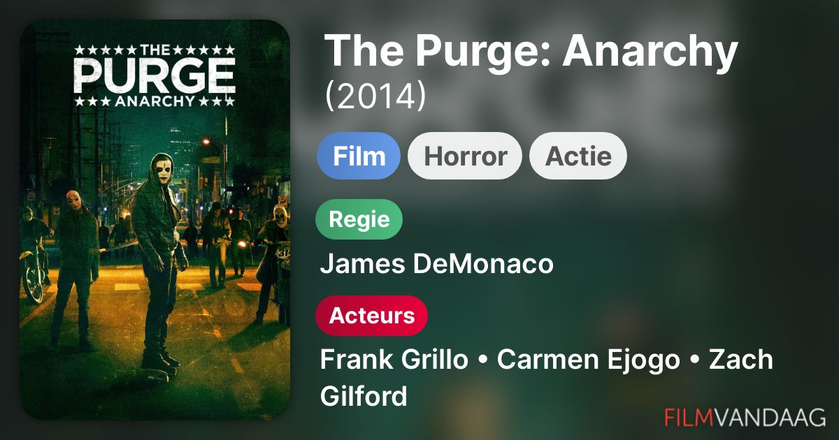 The Purge: Anarchy (film, 2014) - FilmVandaag.nl