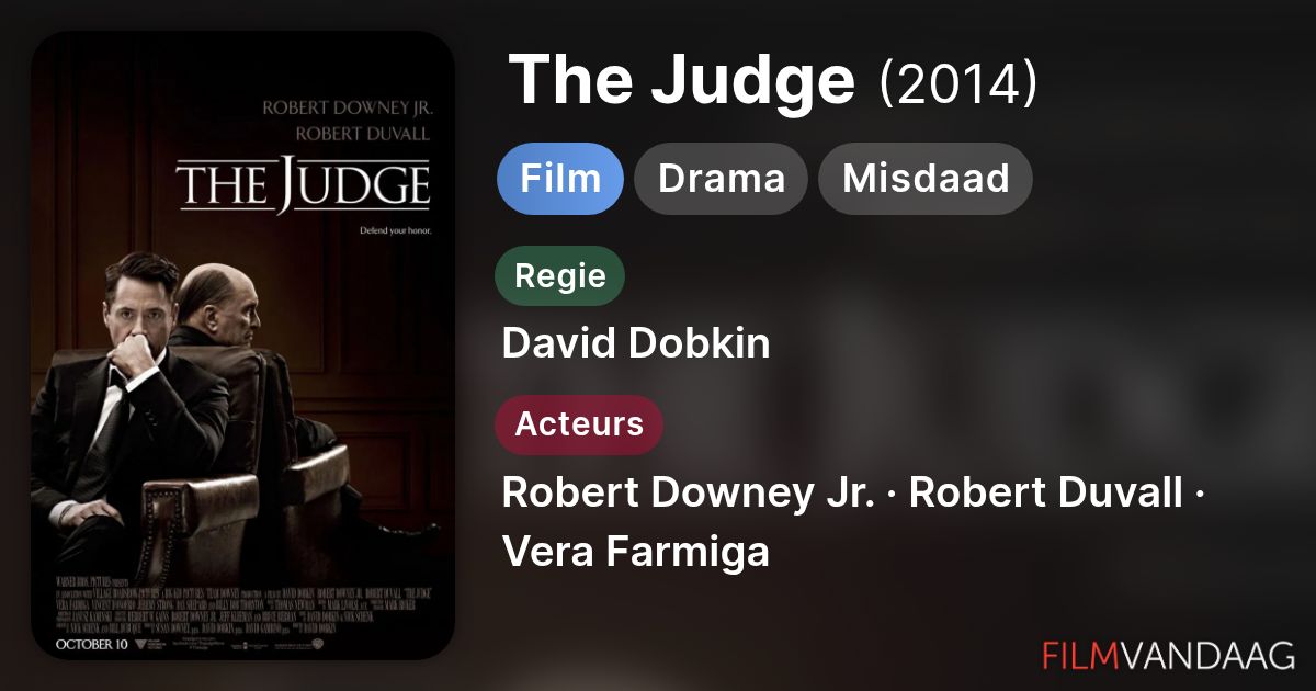 The Judge (film, 2014) - FilmVandaag.nl