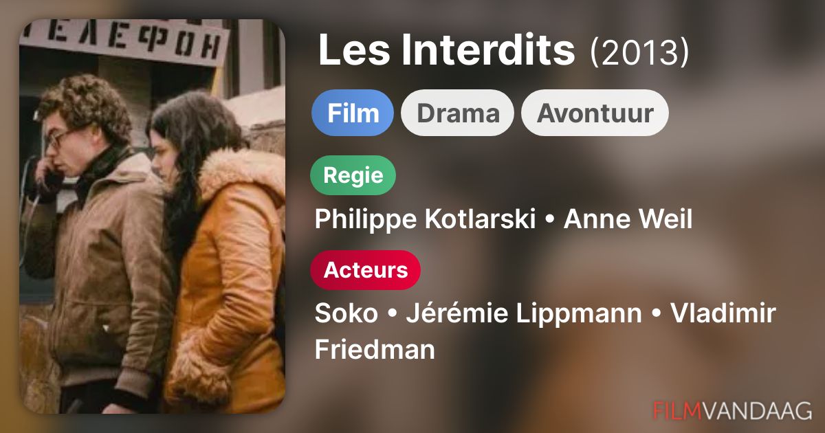 Les Interdits (film, 2013) - FilmVandaag.nl