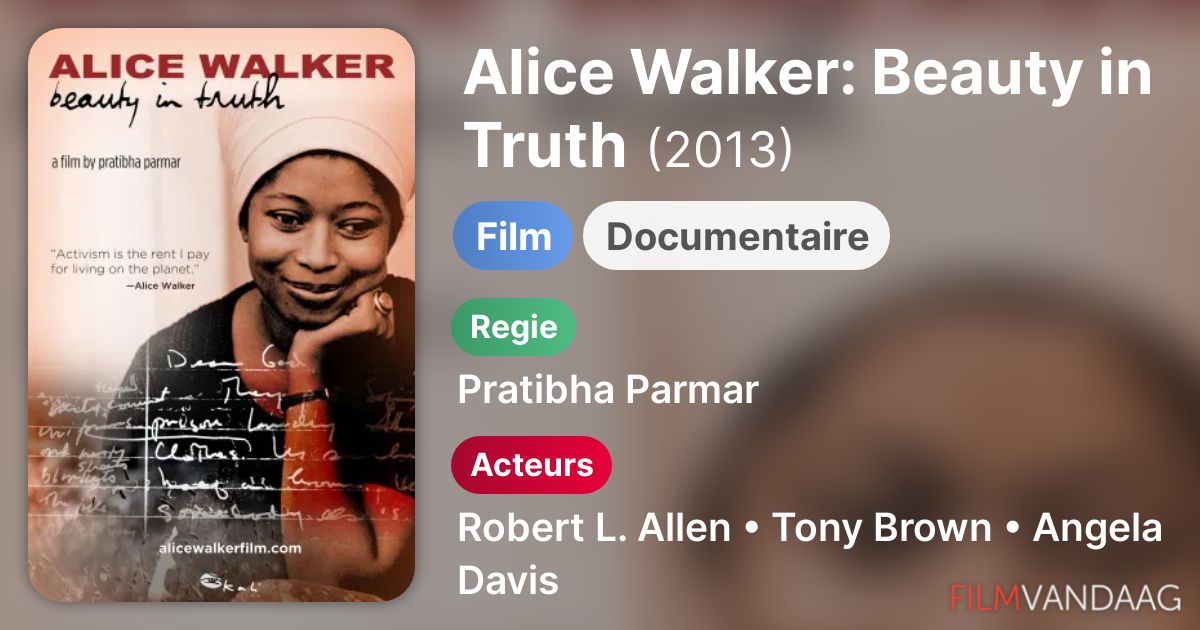 Alice Walker: Beauty in Truth (film, 2013) - FilmVandaag.nl