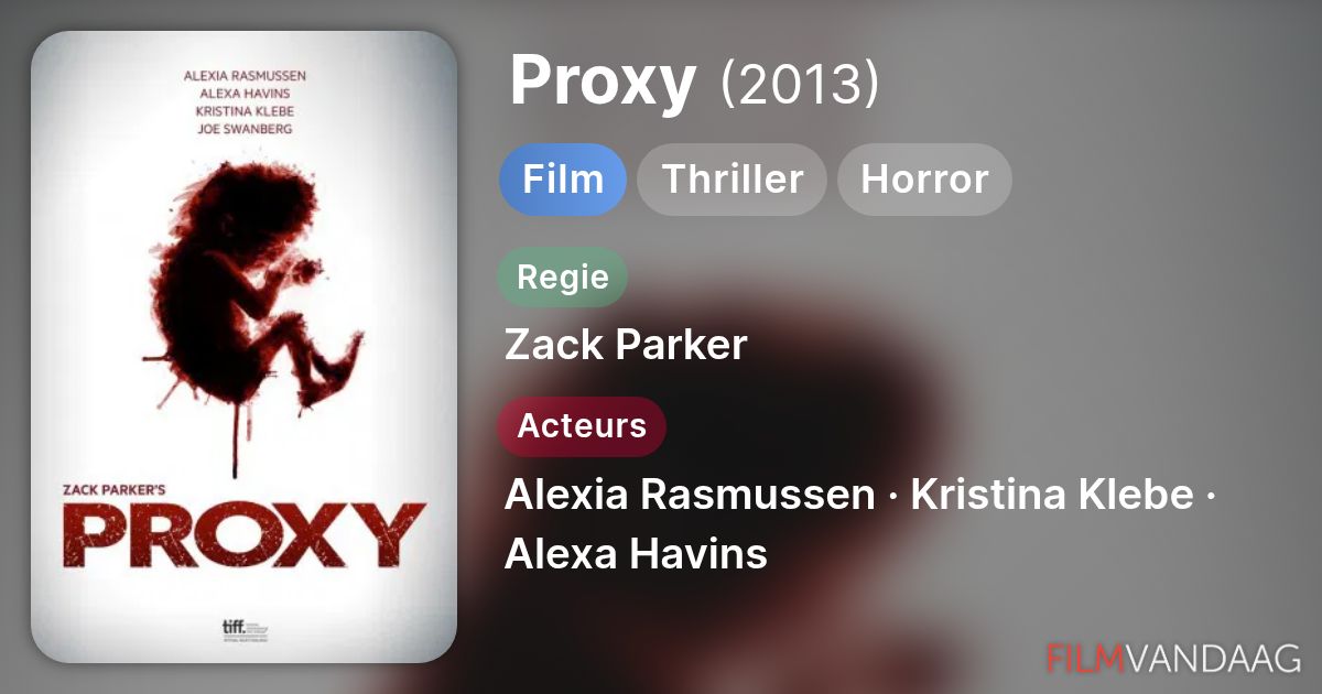 Proxy (film, 2013) - FilmVandaag.nl
