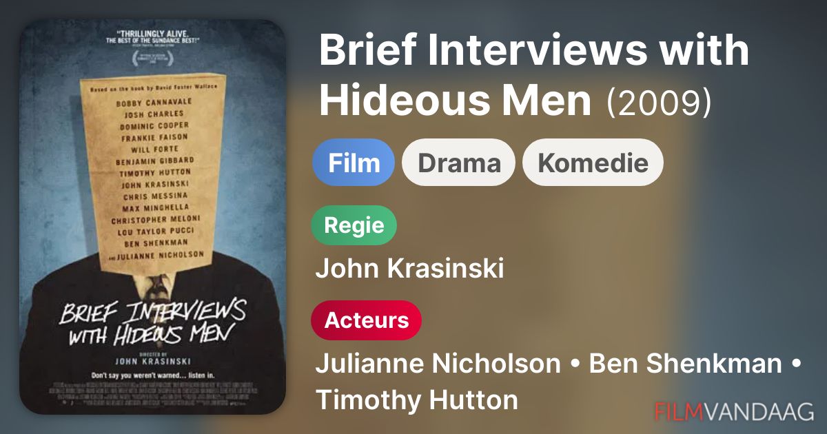 Brief Interviews with Hideous Men (film, 2009) - FilmVandaag.nl