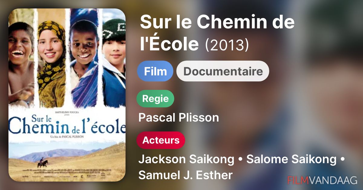 Sur le Chemin de l'École (film, 2013) - FilmVandaag.nl