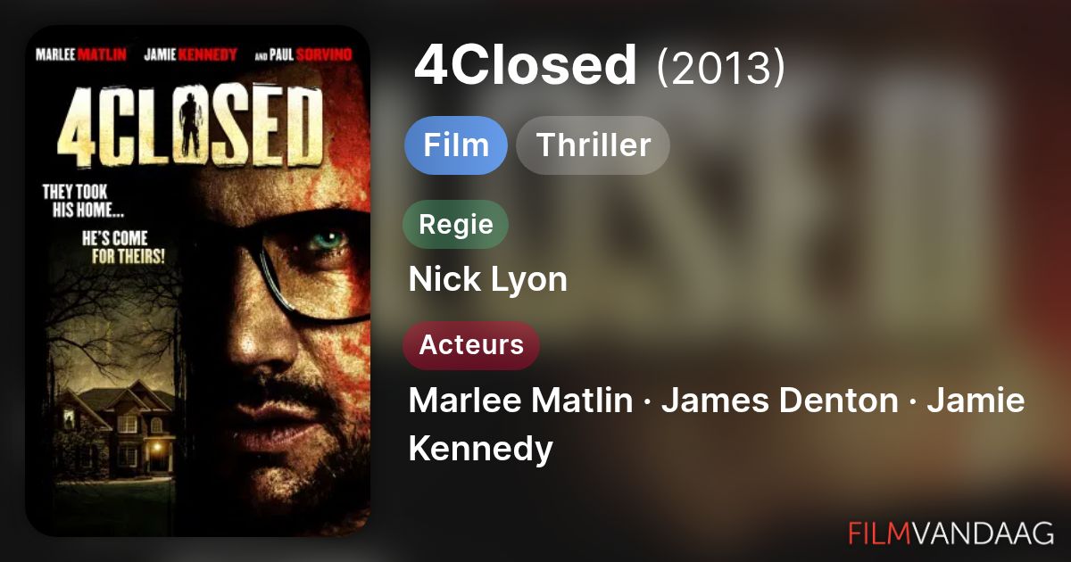 4Closed (film, 2013) - FilmVandaag.nl