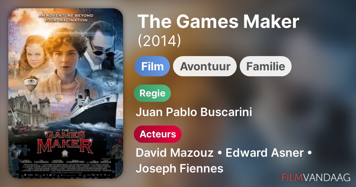 The Games Maker (film, 2014) - FilmVandaag.nl