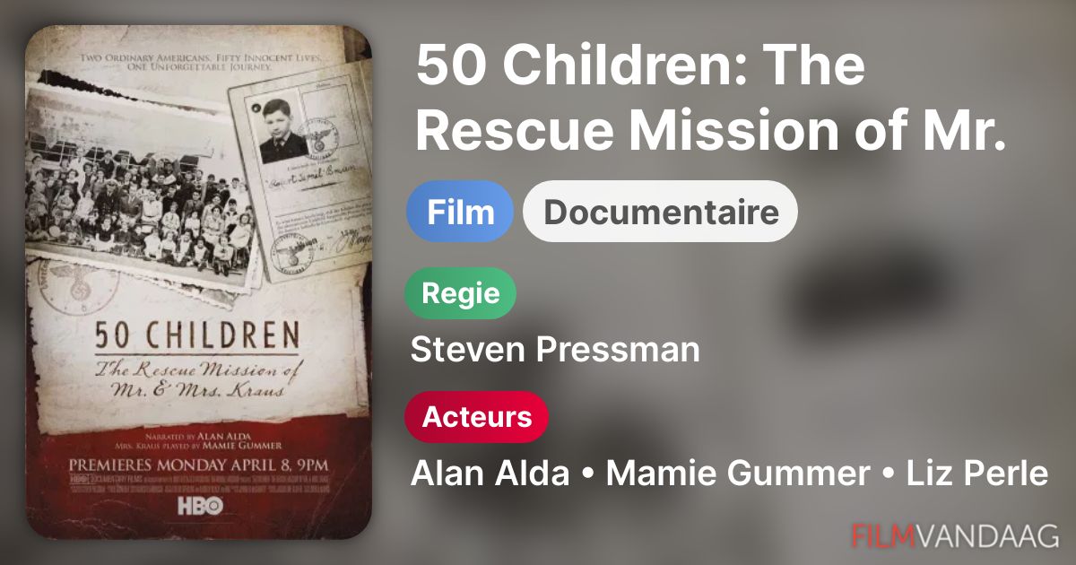 50 Children: The Rescue Mission of Mr. And Mrs. Kraus (film, 2013 ...