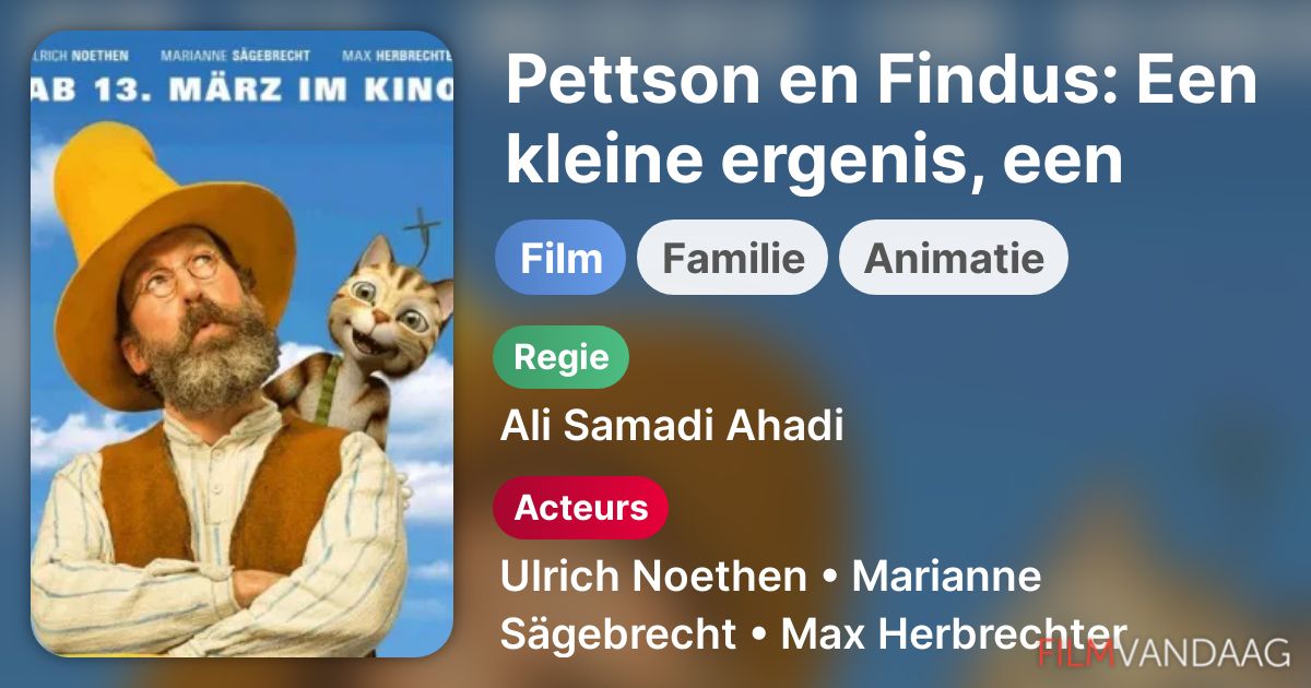 Pettson en Findus: Een kleine ergenis, een grote vriendschap (film ...