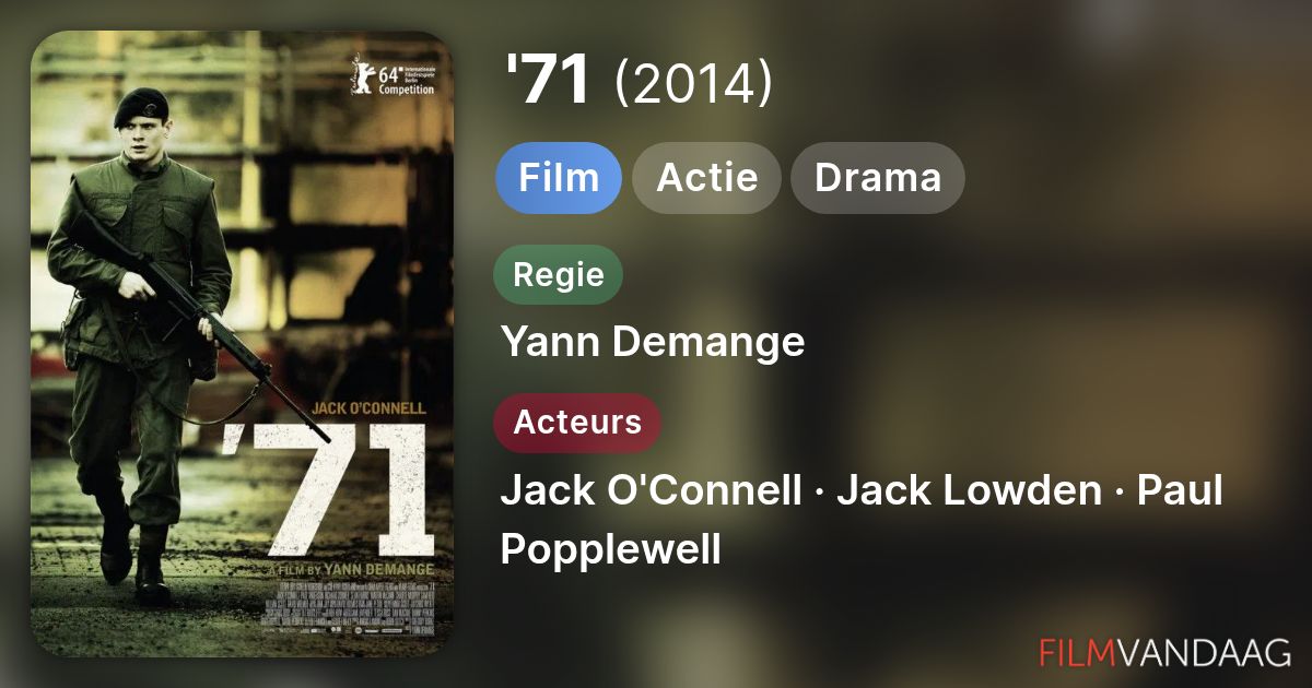 '71 (film, 2014) - FilmVandaag.nl