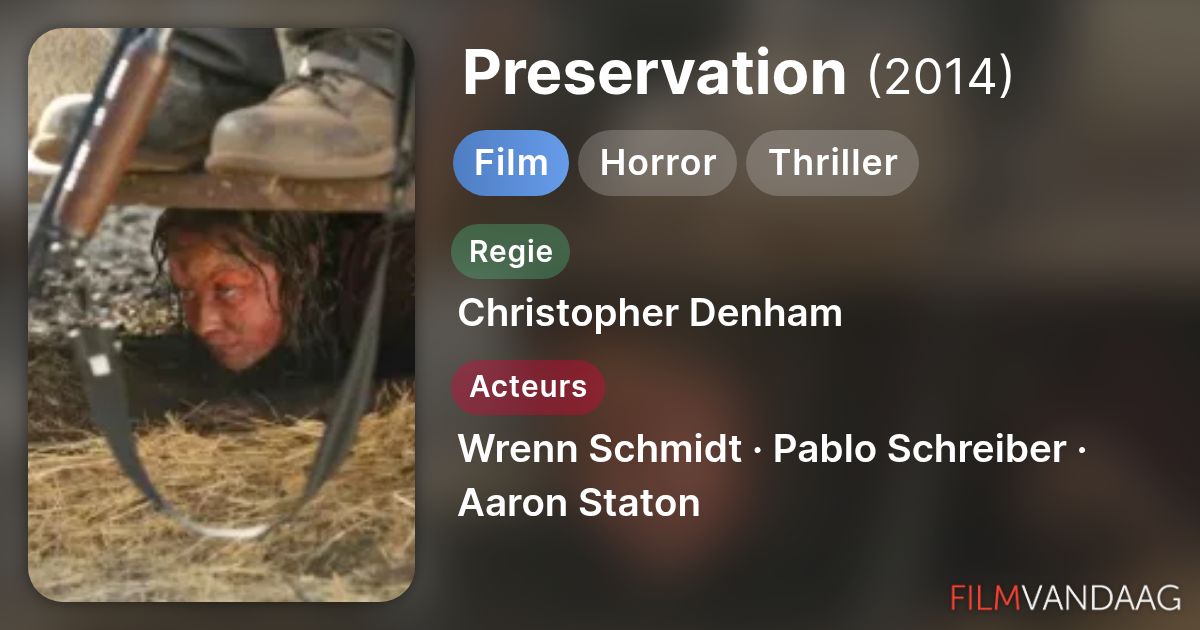 Preservation (film, 2014) - FilmVandaag.nl