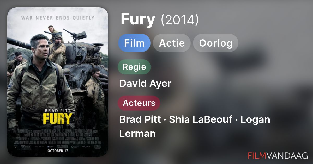 Fury (film, 2014) - FilmVandaag.nl