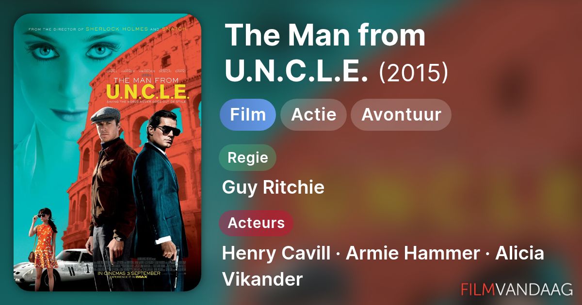 The Man from U.N.C.L.E. (film, 2015) - FilmVandaag.nl