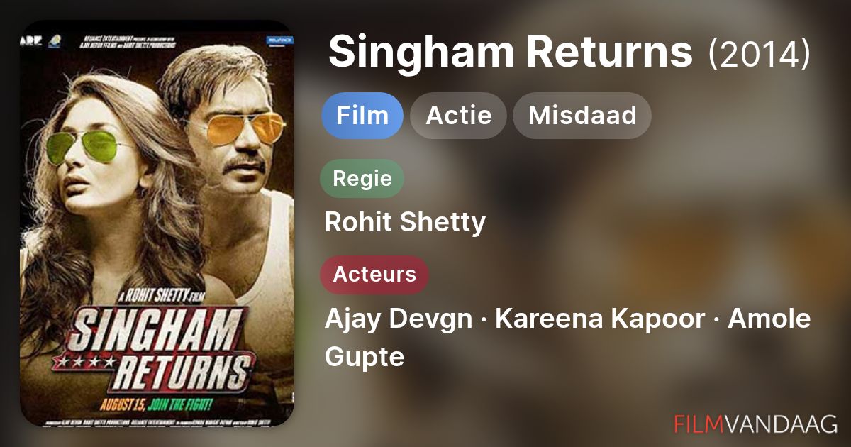 Singham Returns (film, 2014) - FilmVandaag.nl