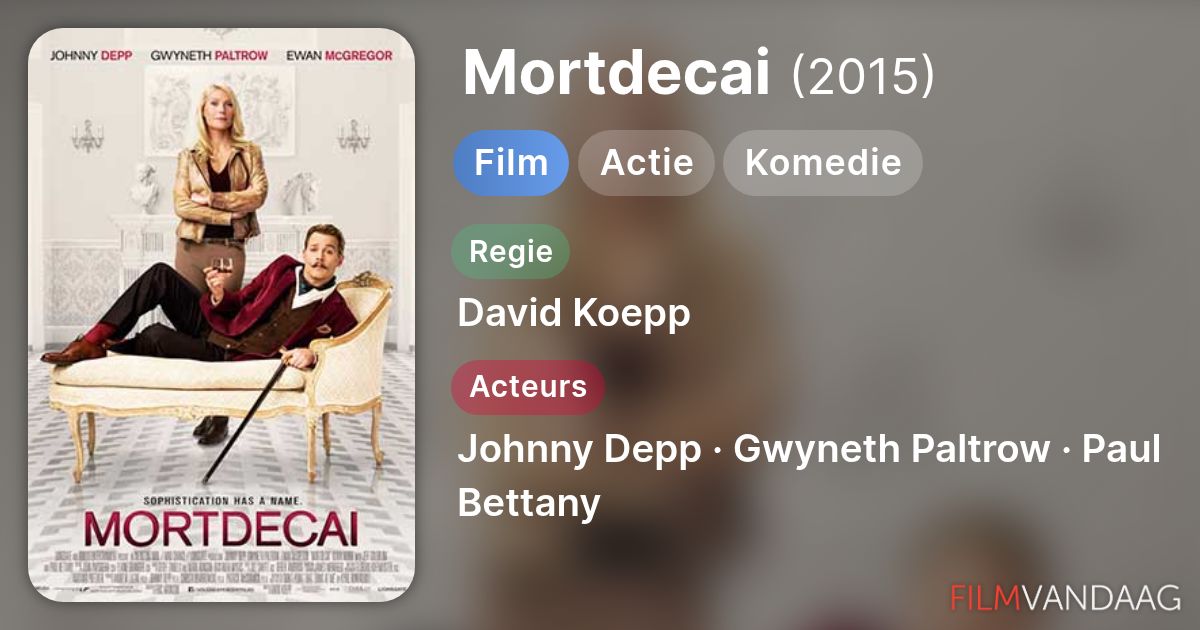 Mortdecai (film, 2015) kopen op dvd of blu-ray - FilmVandaag.nl