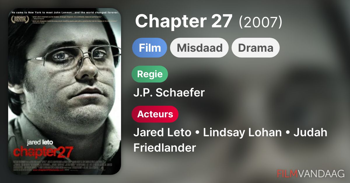 Chapter 27 (film, 2007) - FilmVandaag.nl