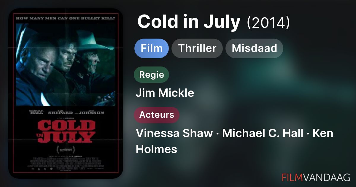 Cold in July (film, 2014) - FilmVandaag.nl