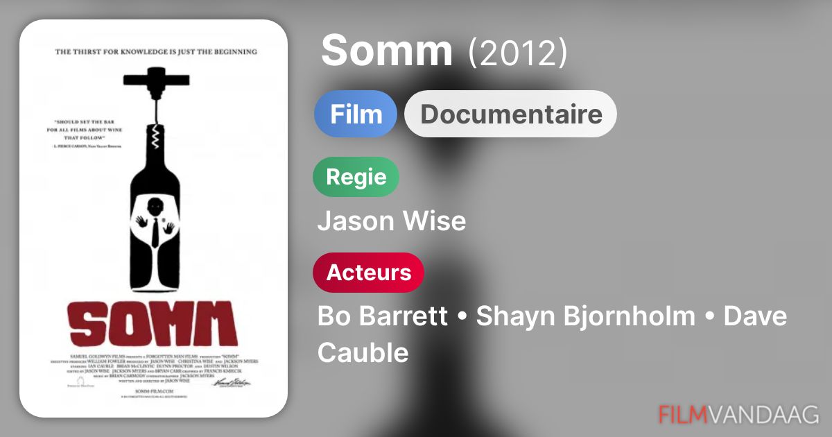 Somm (film, 2012) Nu Online Kijken - FilmVandaag.nl