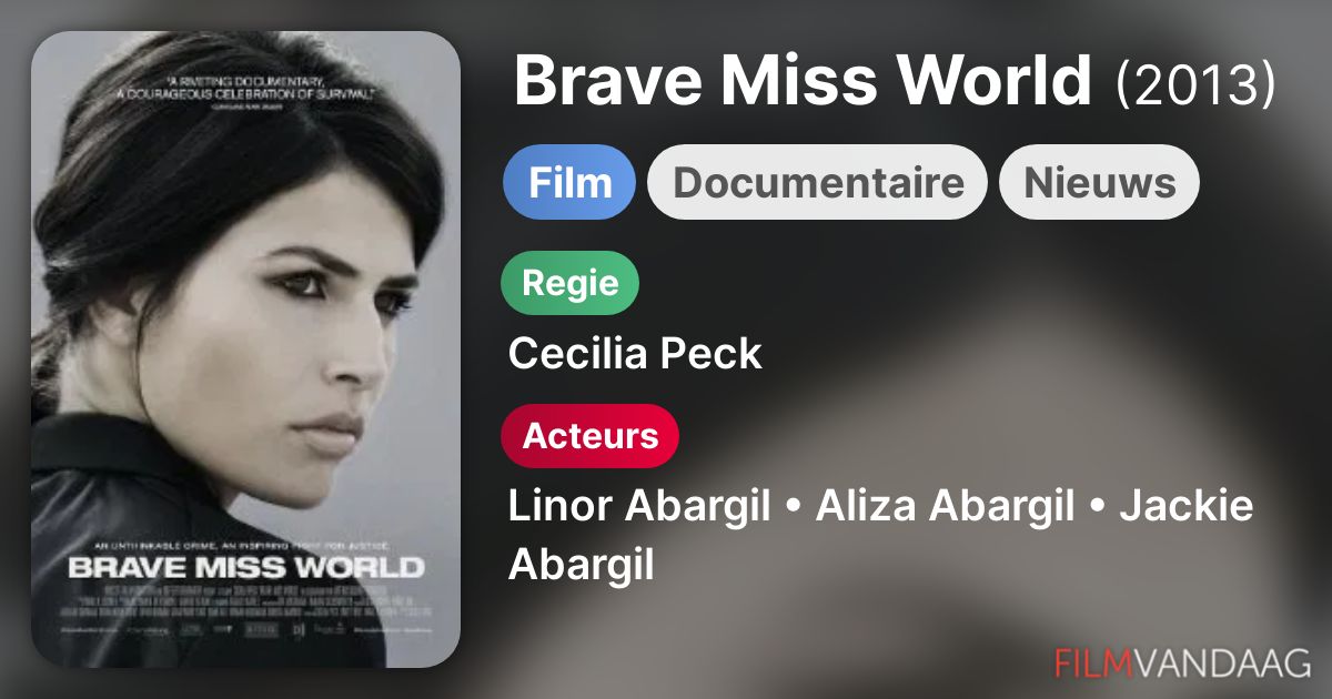 Brave Miss World (film, 2013) - FilmVandaag.nl