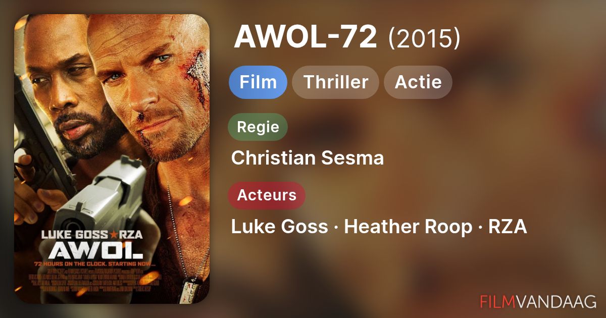 AWOL-72 (film, 2015) - FilmVandaag.nl