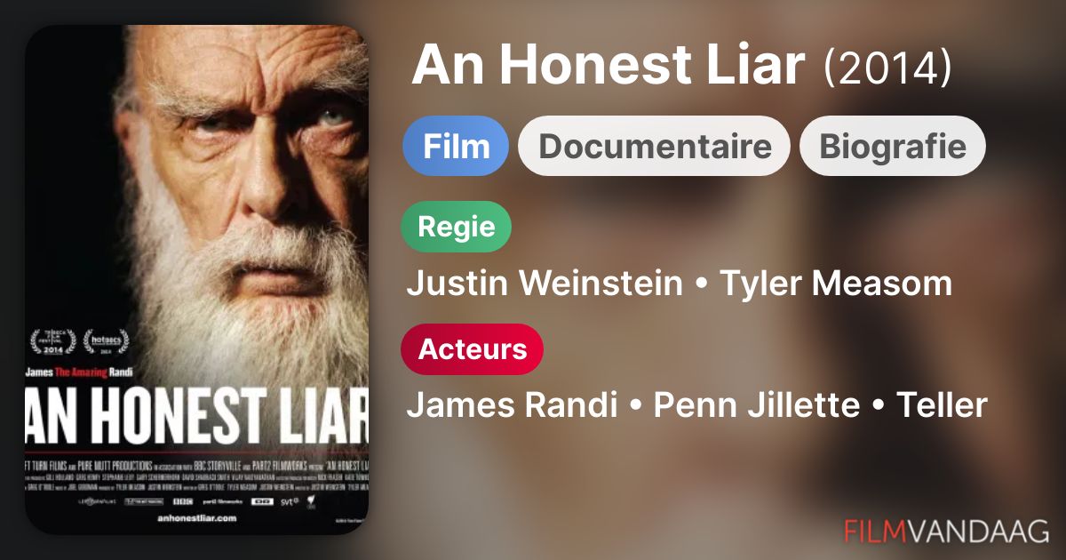 An Honest Liar (film, 2014) - FilmVandaag.nl
