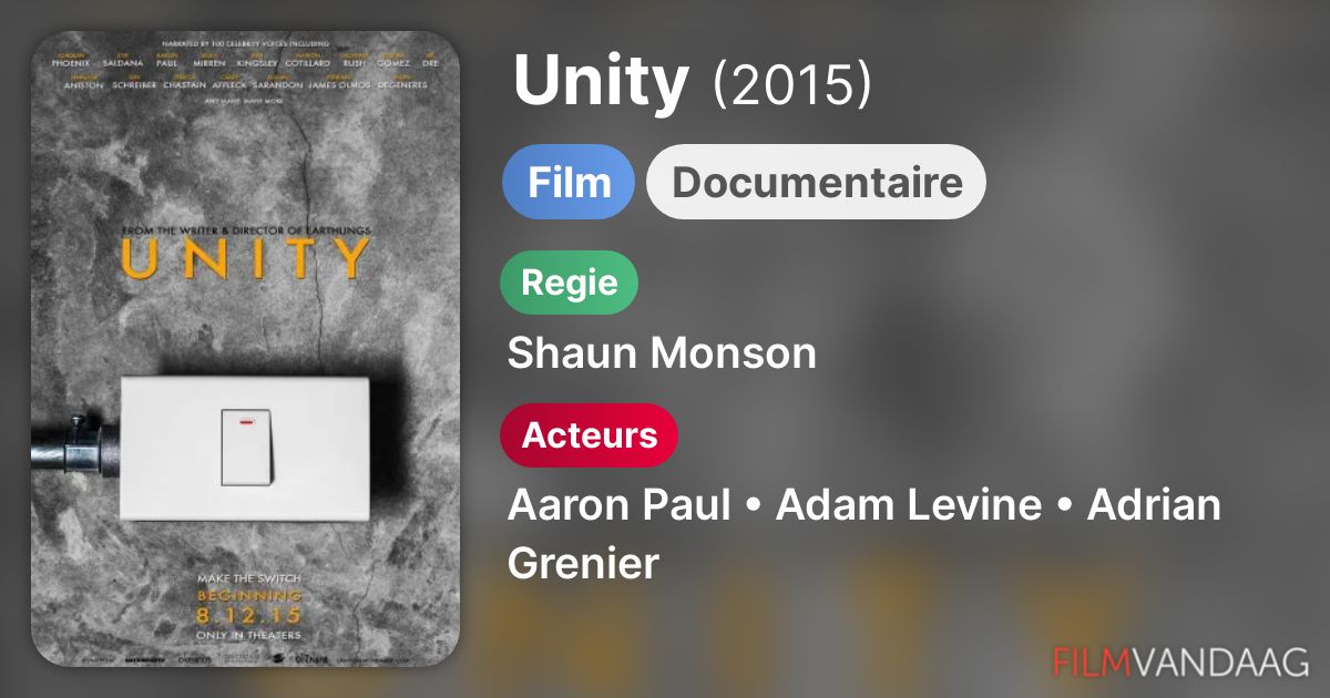 Unity (film, 2015) - FilmVandaag.nl