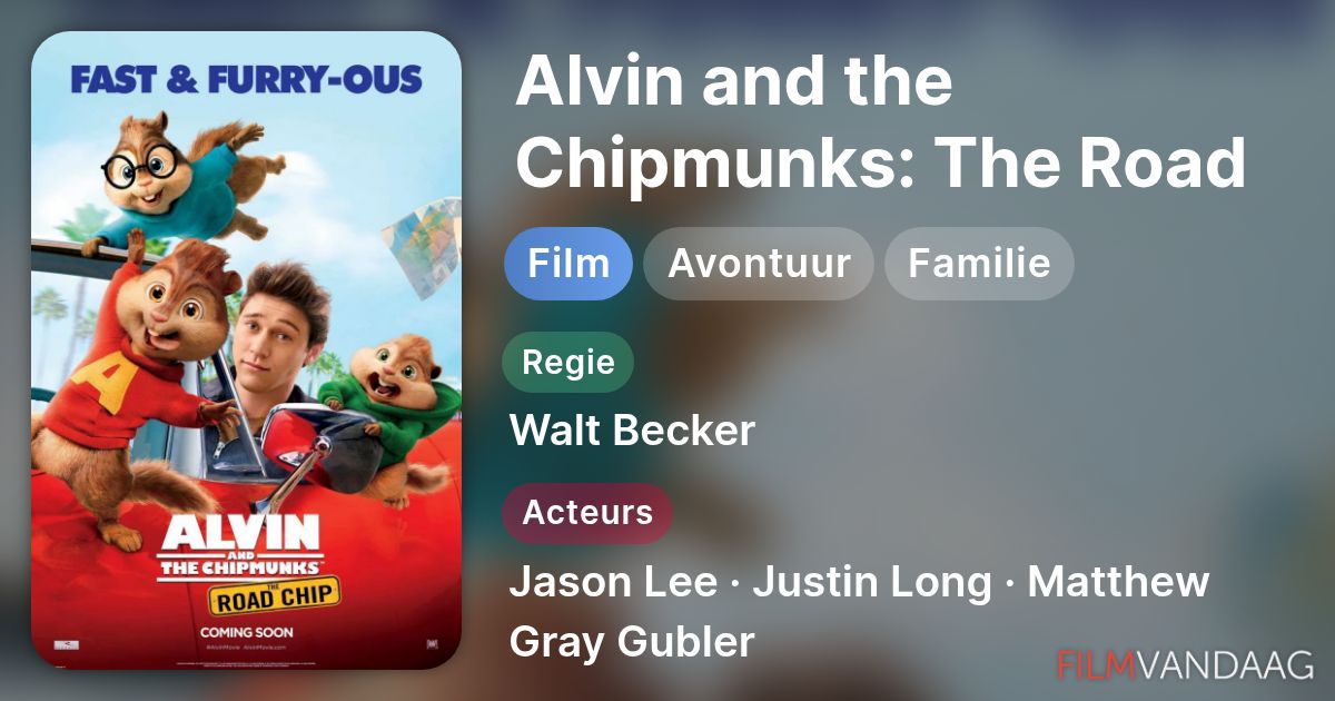 Alvin and the Chipmunks: The Road Chip (film, 2015) - FilmVandaag.nl