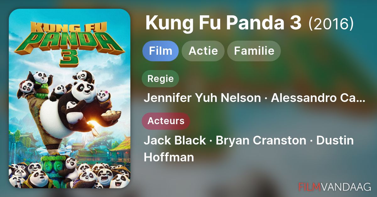 Kung Fu Panda 3 (film, 2016) - FilmVandaag.nl