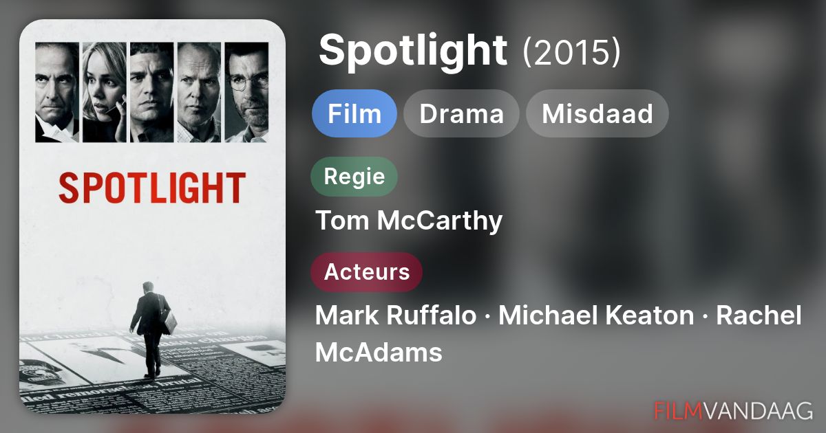 Spotlight (film, 2015) - FilmVandaag.nl