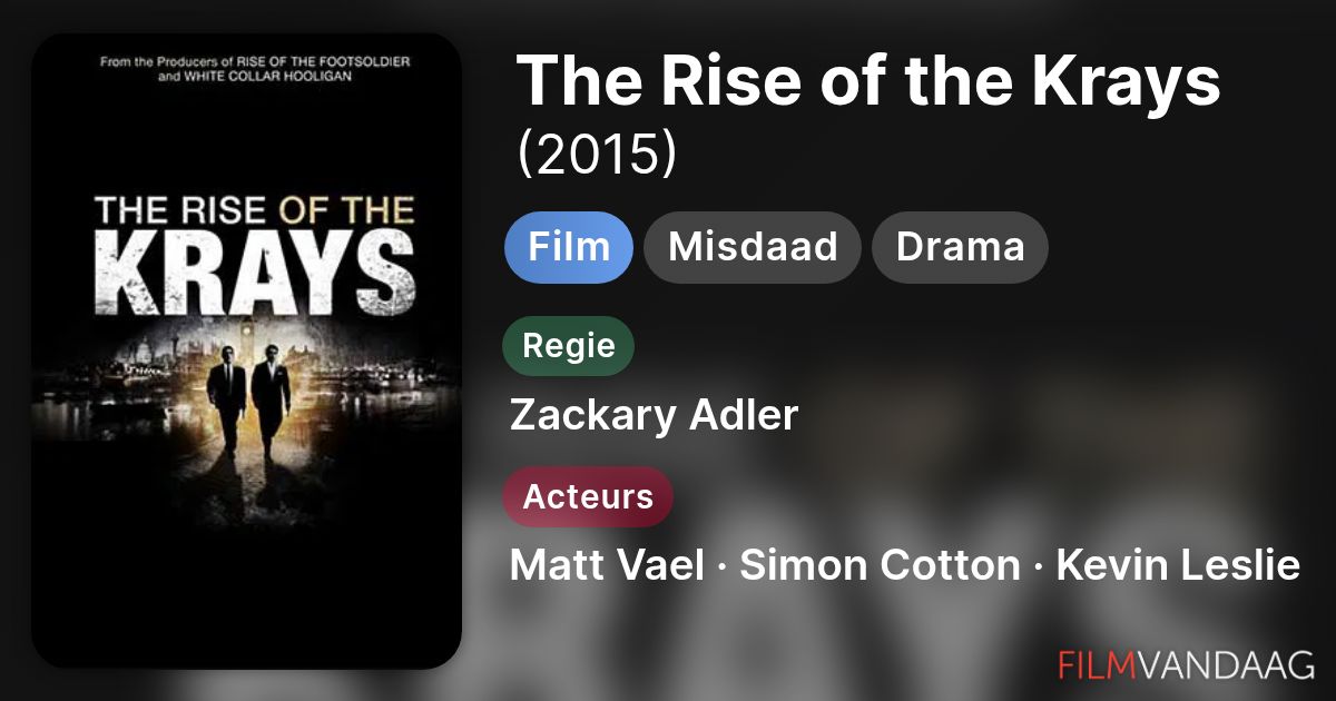 The Rise of the Krays (film, 2015) - FilmVandaag.nl