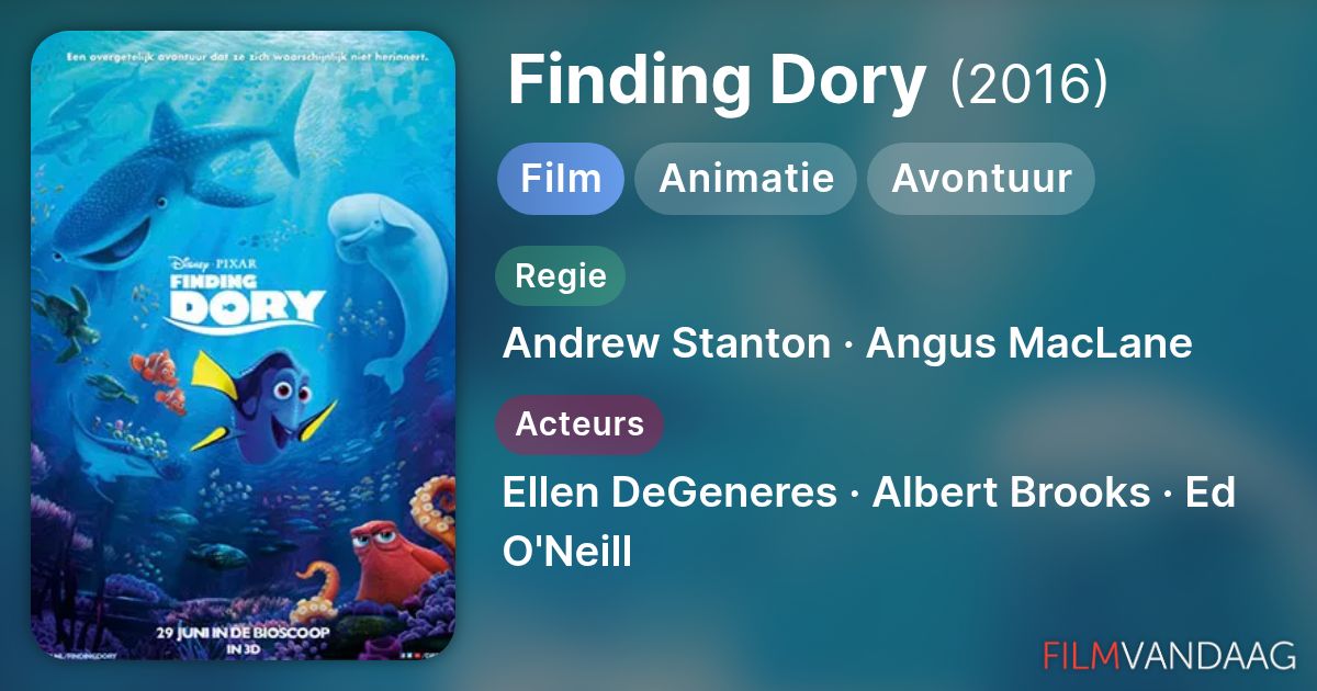 Finding Dory (film, 2016) - FilmVandaag.nl