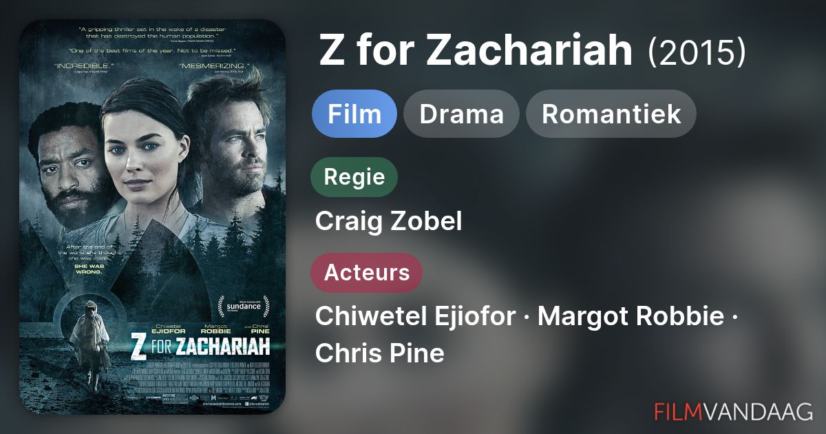 Z for Zachariah (film, 2015) - FilmVandaag.nl
