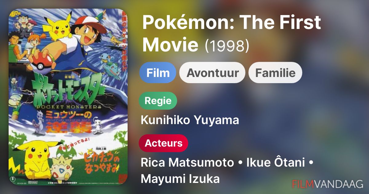 Pokémon: The First Movie (film, 1998) - FilmVandaag.nl