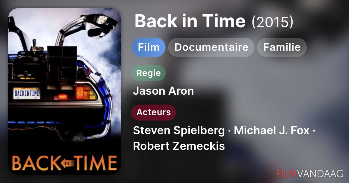Back in Time (film, 2015) - FilmVandaag.nl