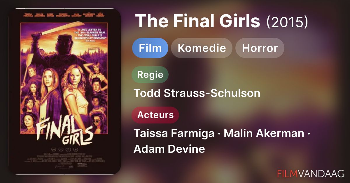 The Final Girls (film, 2015) - FilmVandaag.nl