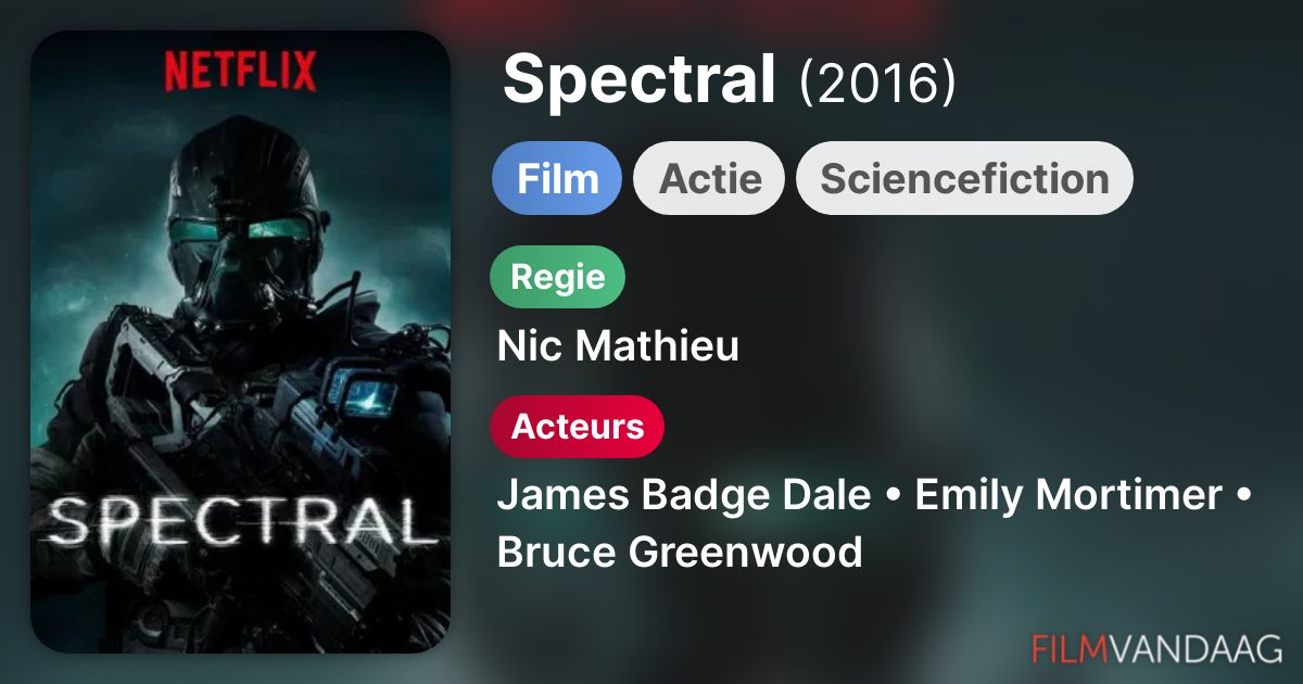 Spectral (film, 2016) - FilmVandaag.nl