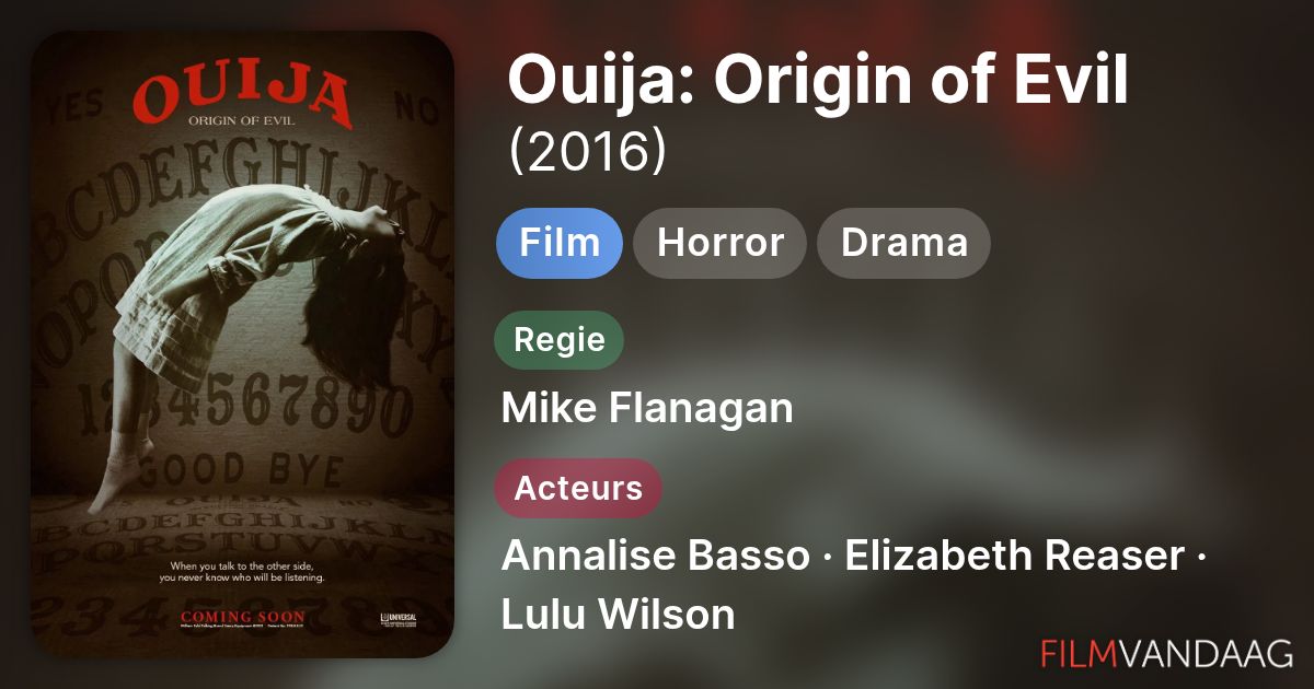 Ouija: Origin of Evil (film, 2016) - FilmVandaag.nl