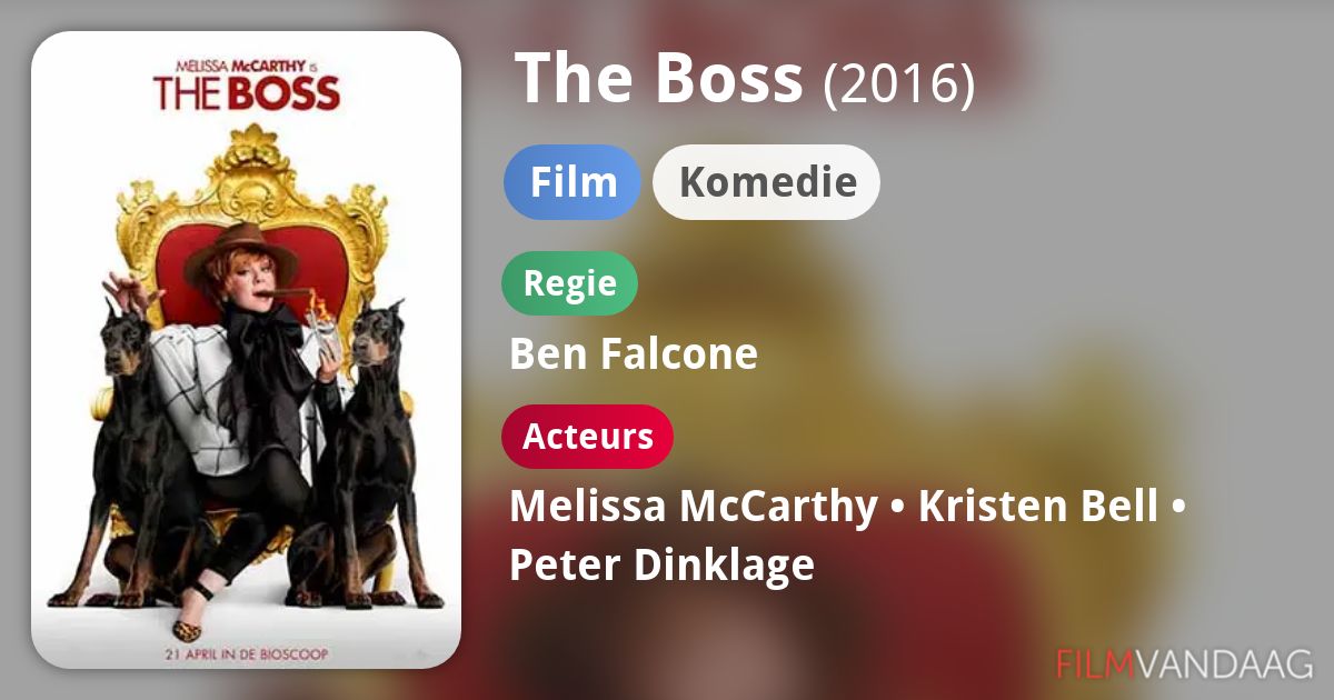 The Boss (film, 2016) - FilmVandaag.nl