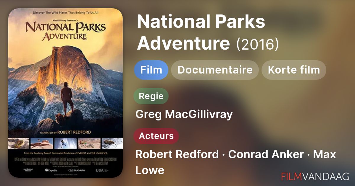 National Parks Adventure (film, 2016) - FilmVandaag.nl