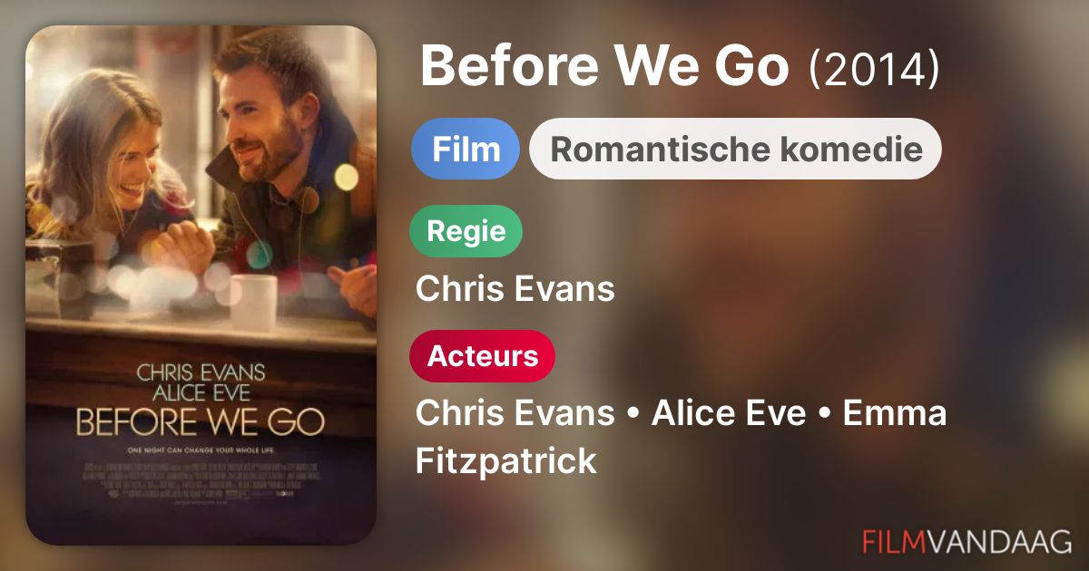 Before We Go (film, 2014) - FilmVandaag.nl