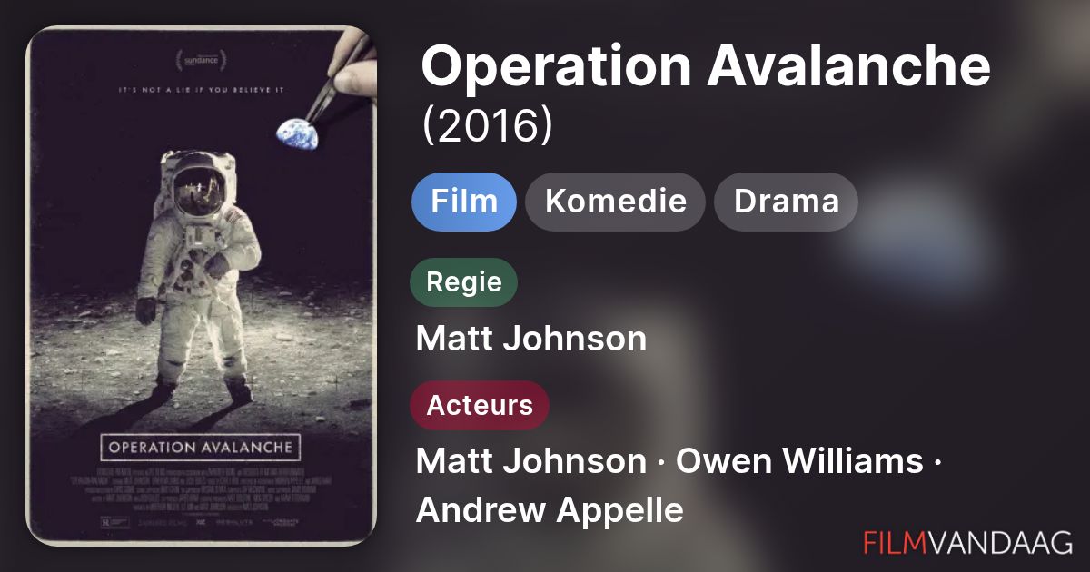 Operation Avalanche (film, 2016) - FilmVandaag.nl