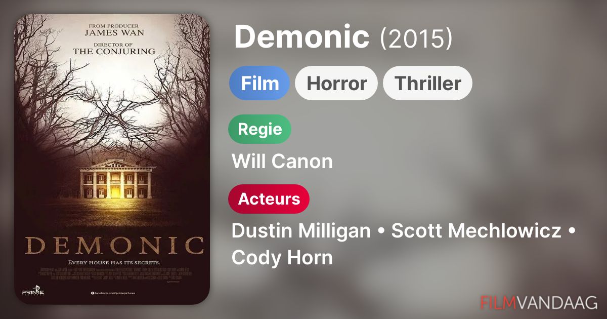 Demonic (film, 2015) kopen op dvd of blu-ray - FilmVandaag.nl