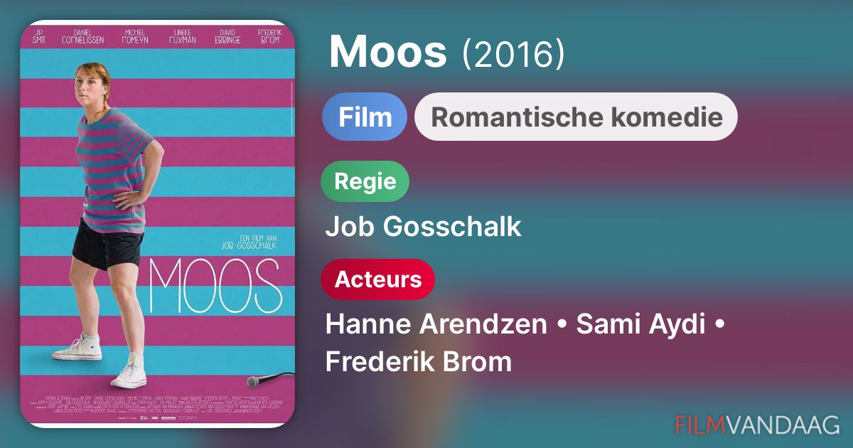 Alle acteurs in Moos (film, 2016) - FilmVandaag.nl