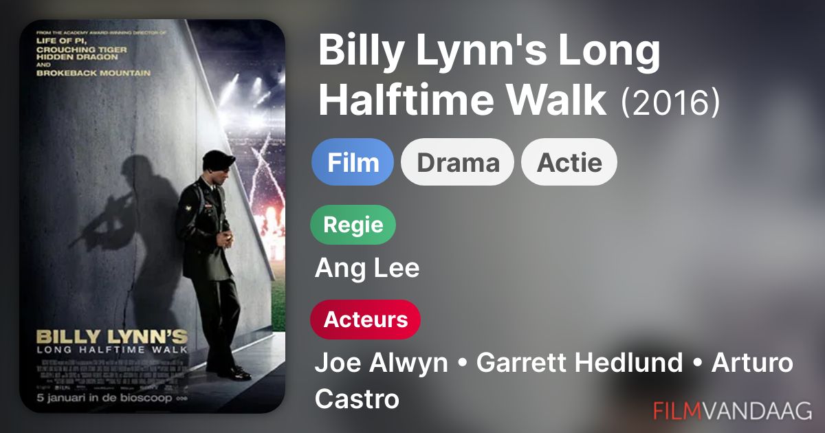 Billy Lynn's Long Halftime Walk (film, 2016) - FilmVandaag.nl