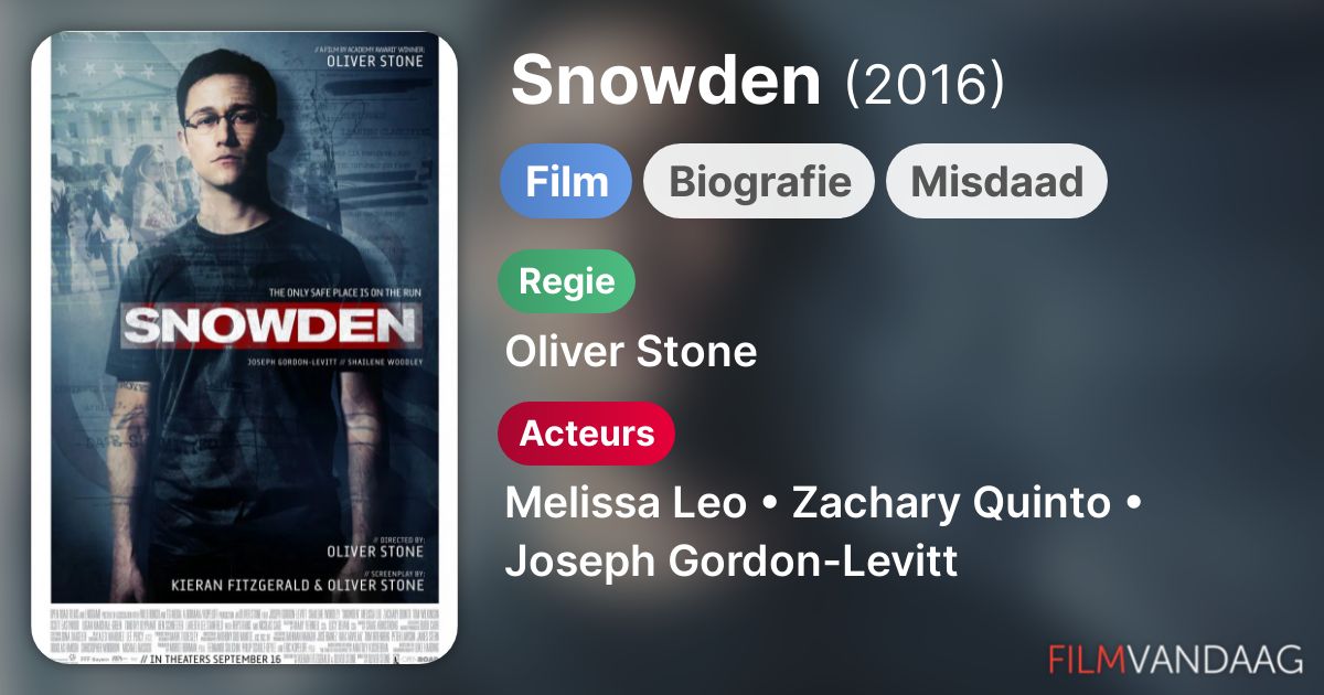 Snowden (film, 2016) - FilmVandaag.nl