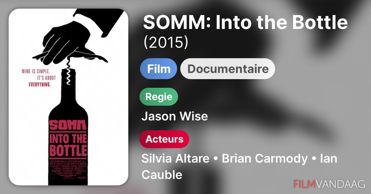 SOMM: Into the Bottle (film, 2015) - FilmVandaag.nl