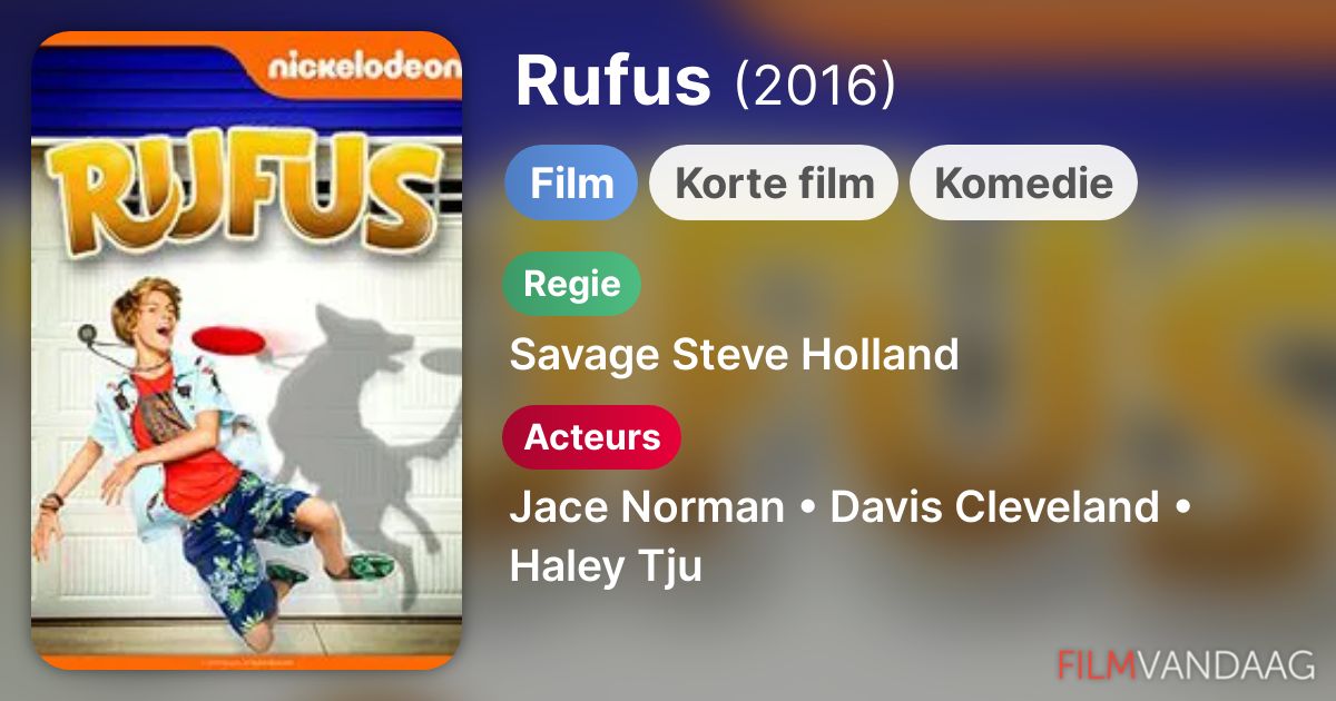 Rufus (film, 2016) - FilmVandaag.nl