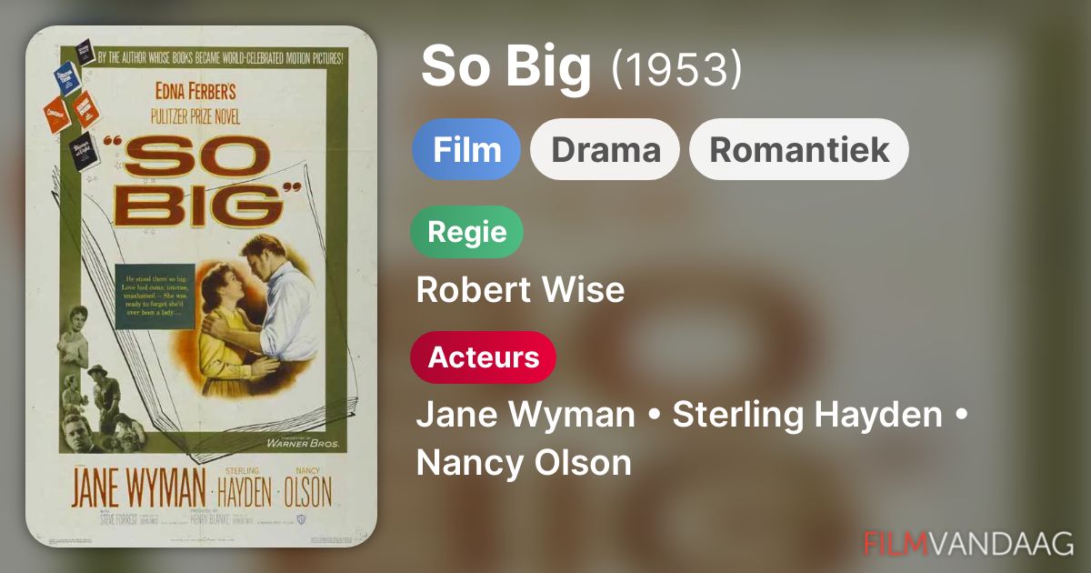 So Big (film, 1953) - FilmVandaag.nl