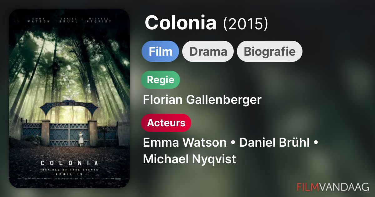 Colonia (film, 2015) - FilmVandaag.nl