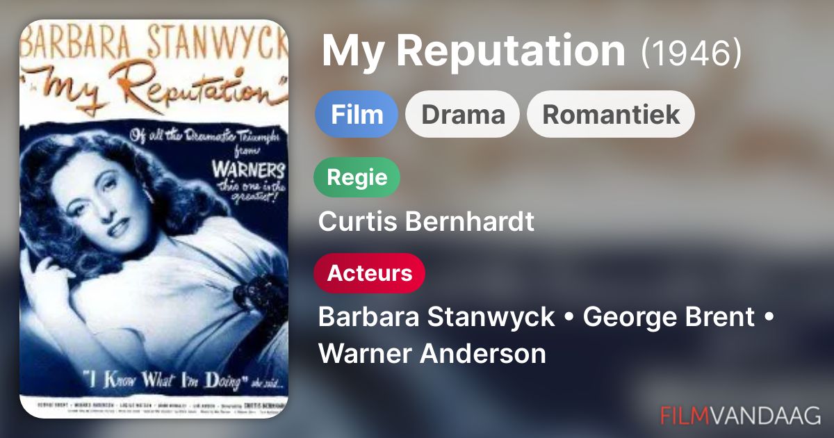 My Reputation (film, 1946) - FilmVandaag.nl